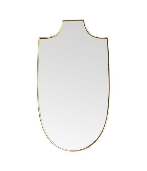 Original Italian 1950s Brass Framed Shield Mirror - Mid Century Mirrors ...