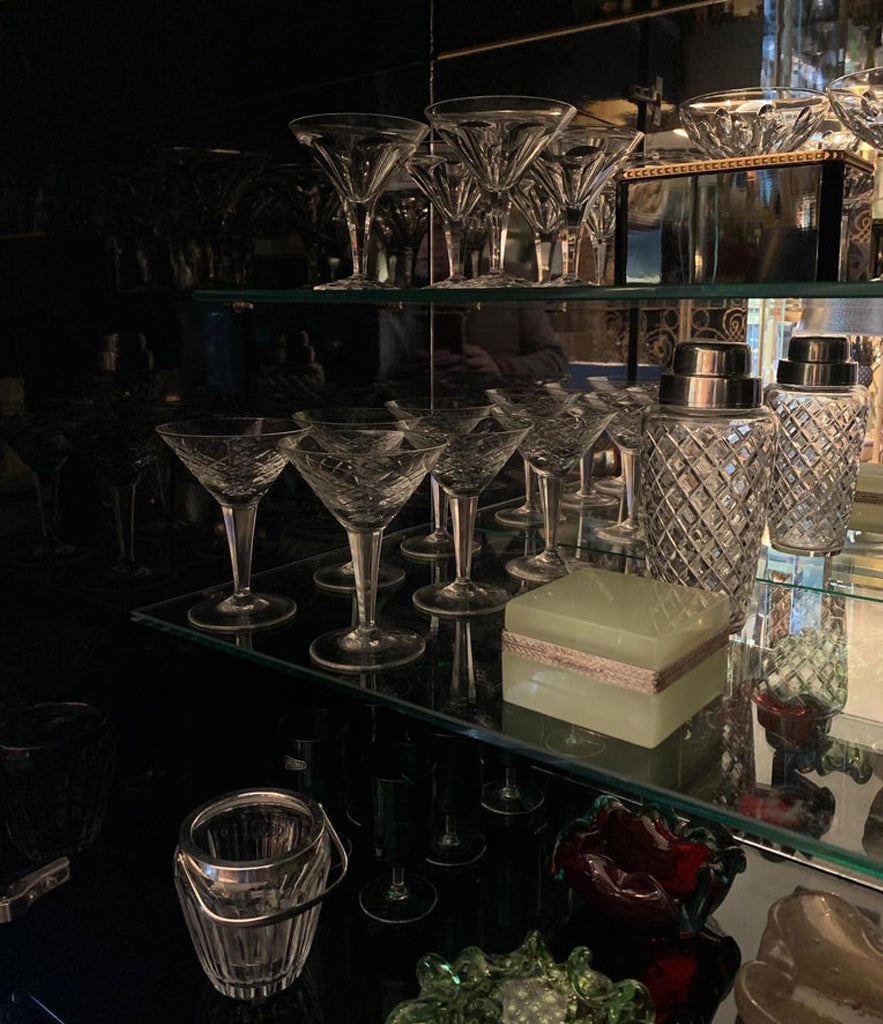 RARE 1970S BLACK LACQUER AND INLAY BAR CABINET BY PACO RABANNE – Ed Butcher